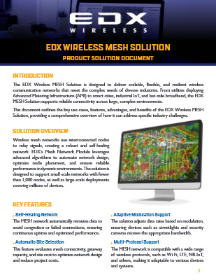 Product Brief - EDX Wireless Planning Software